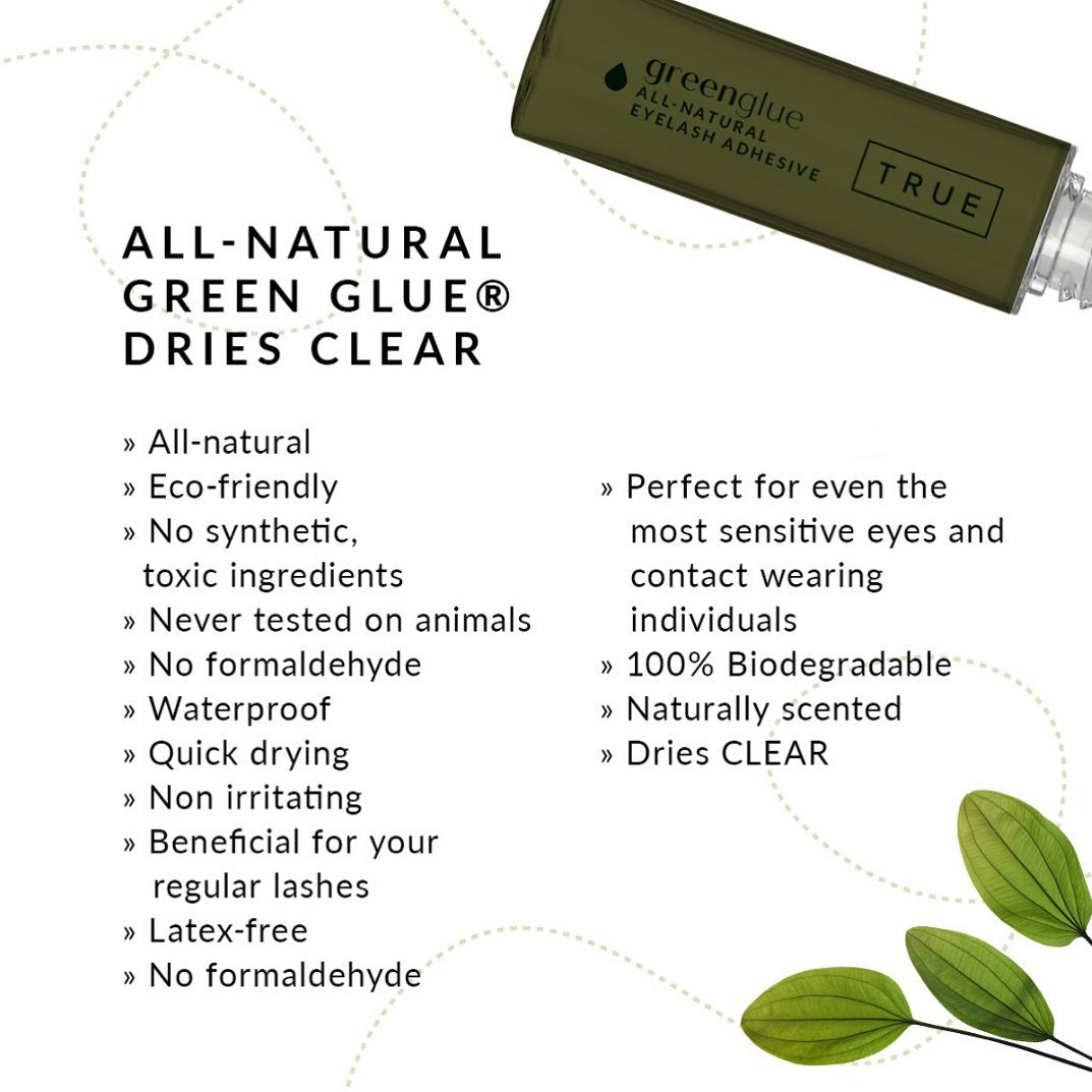 All-Natural Green Glue® - Dries Clear – True Glue Beauty
